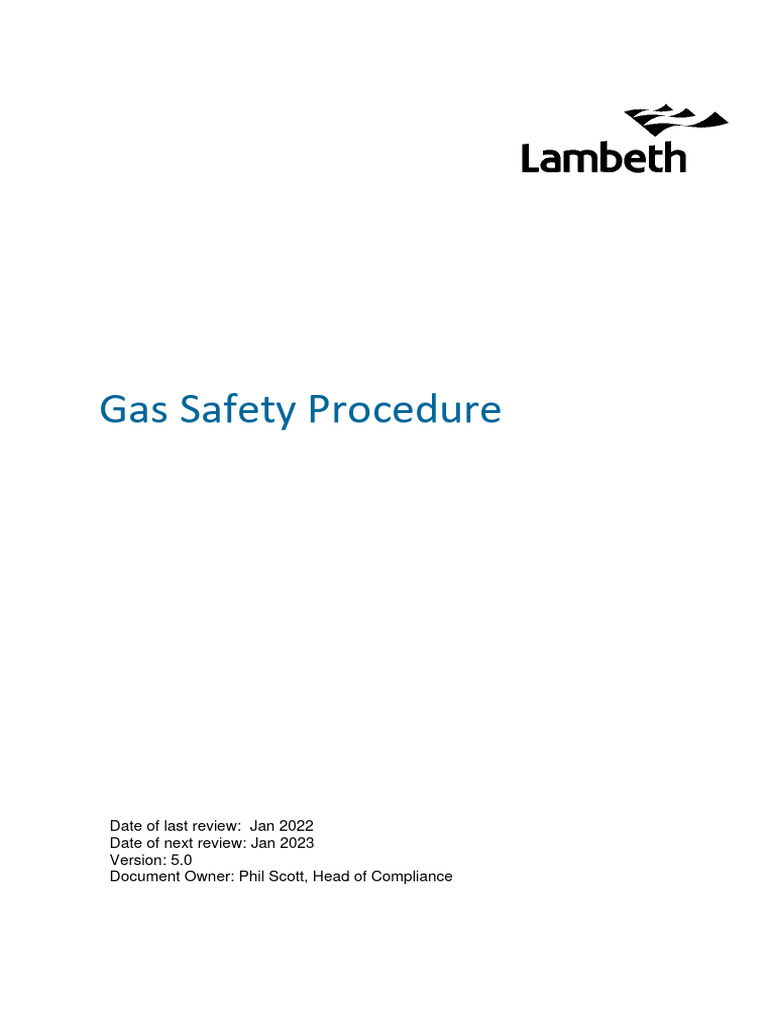 Gas - Safety - Procedure 2022 | PDF | Safety | Occupational Safety And ...