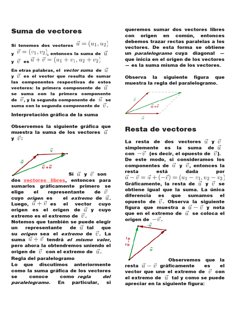 Suma de Vectores | PDF | Vector Euclidiano | Geometría