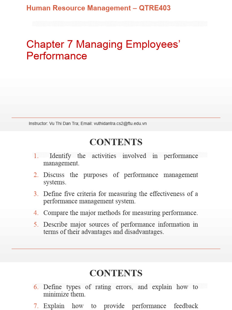 HRM - FTU - Chapter 6 - S | PDF | Performance Appraisal | Bias