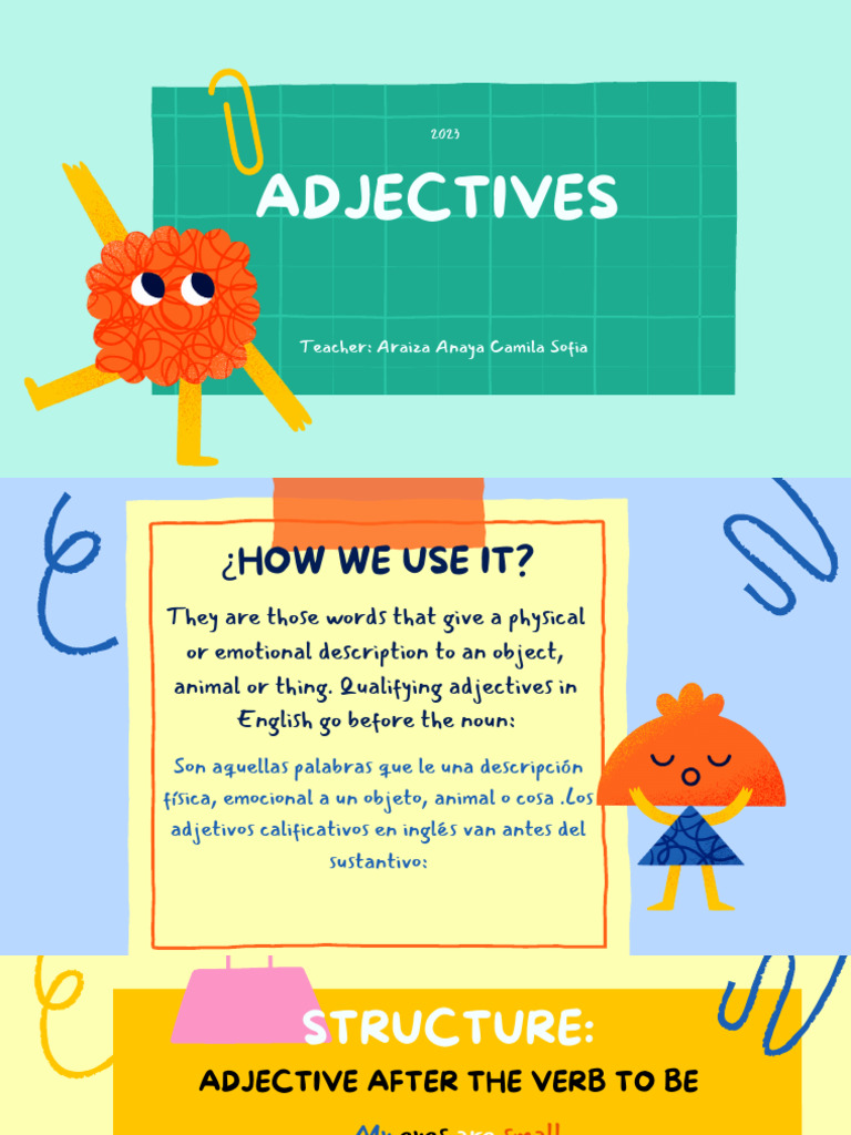 Adjectives Presentation | PDF | Adjective | Morphology