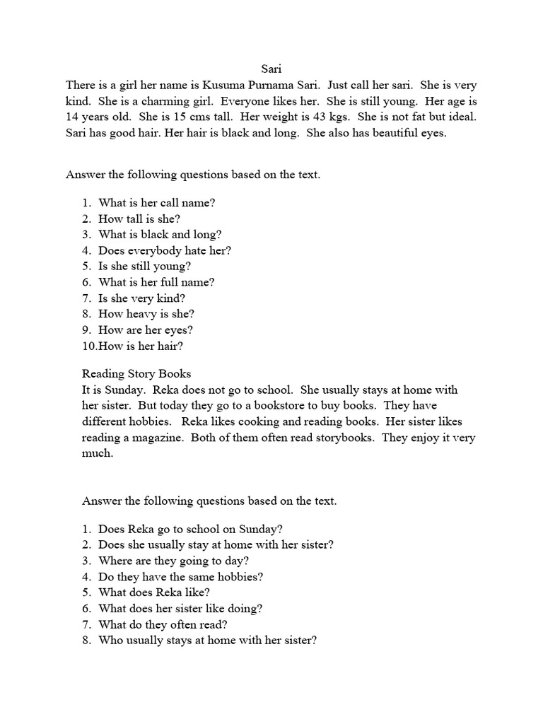 Reading comprehension | PDF | Room | Libraries