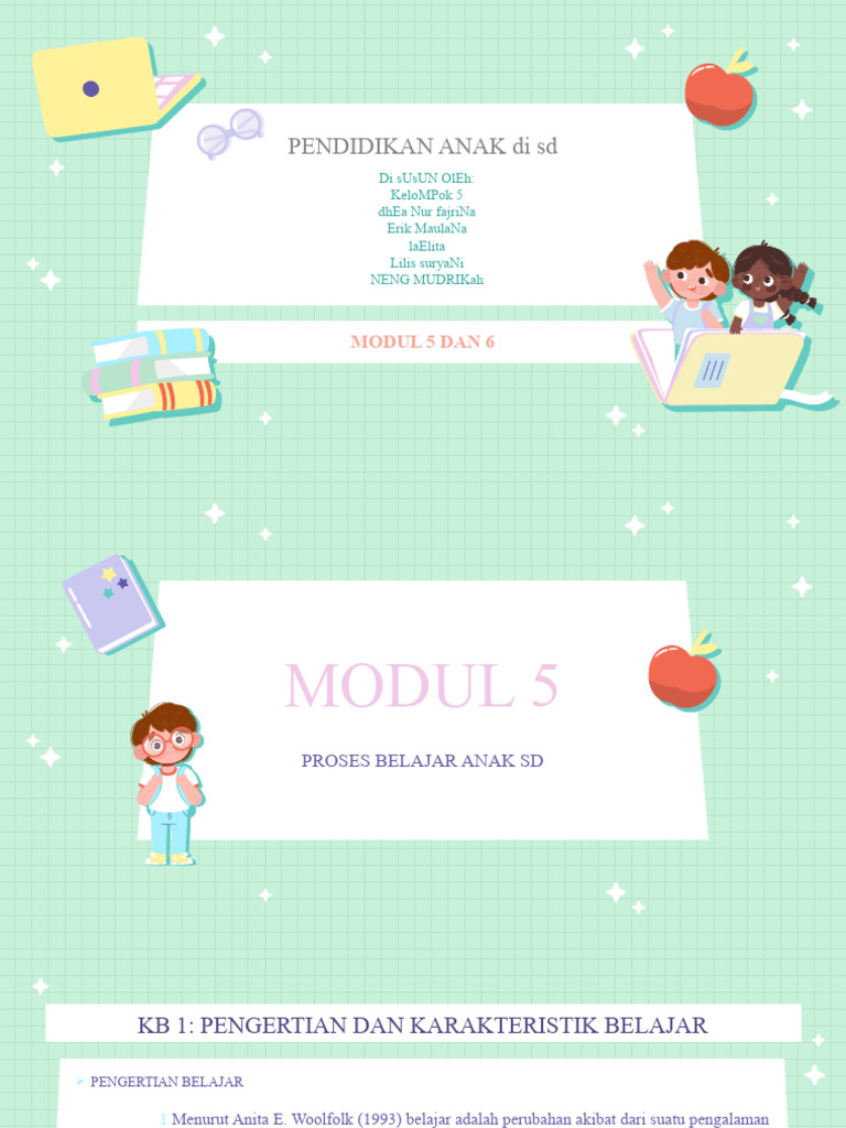PENDIDIKAN ANAK Di SD (MODUL 5 Dan 6) | PDF | Kesehatan Holistik | Sains & Matematika