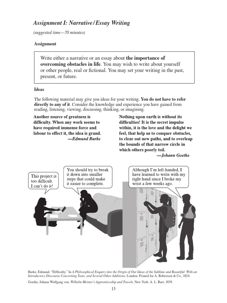 Overcoming Life's Obstacles: Writing Guide | PDF