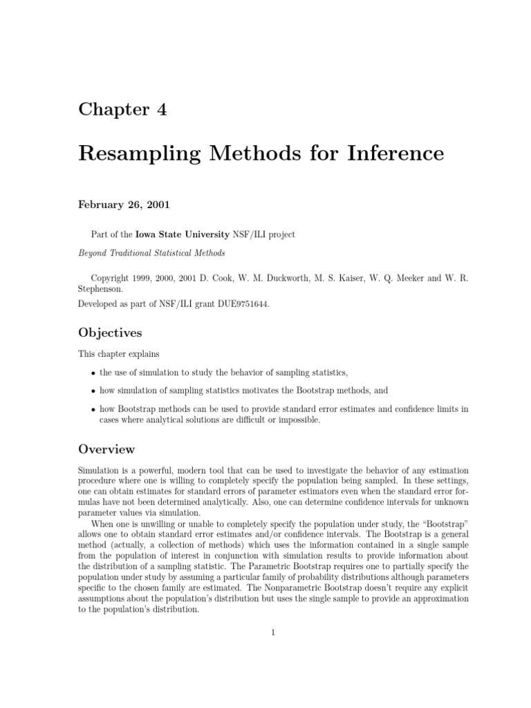 bootstrap | PDF | Bootstrapping (Statistics) | Resampling (Statistics)