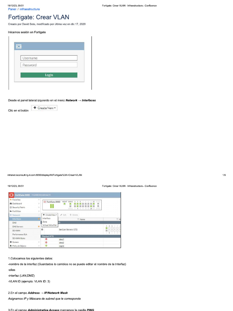 Fortigate - Crear VLAN | PDF