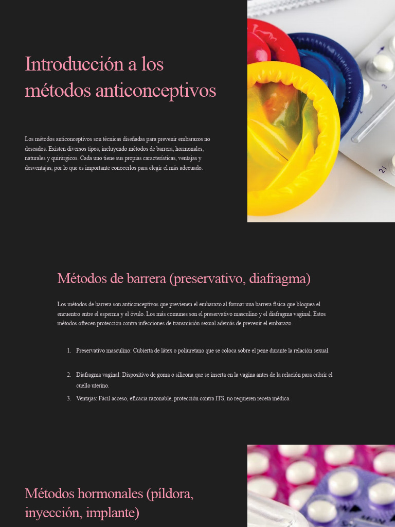 Introduccion-a-los-metodos-anticonceptivos d | PDF | Control de la natalidad | Píldora ...