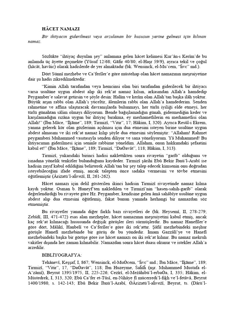 Hacet Namazi | PDF