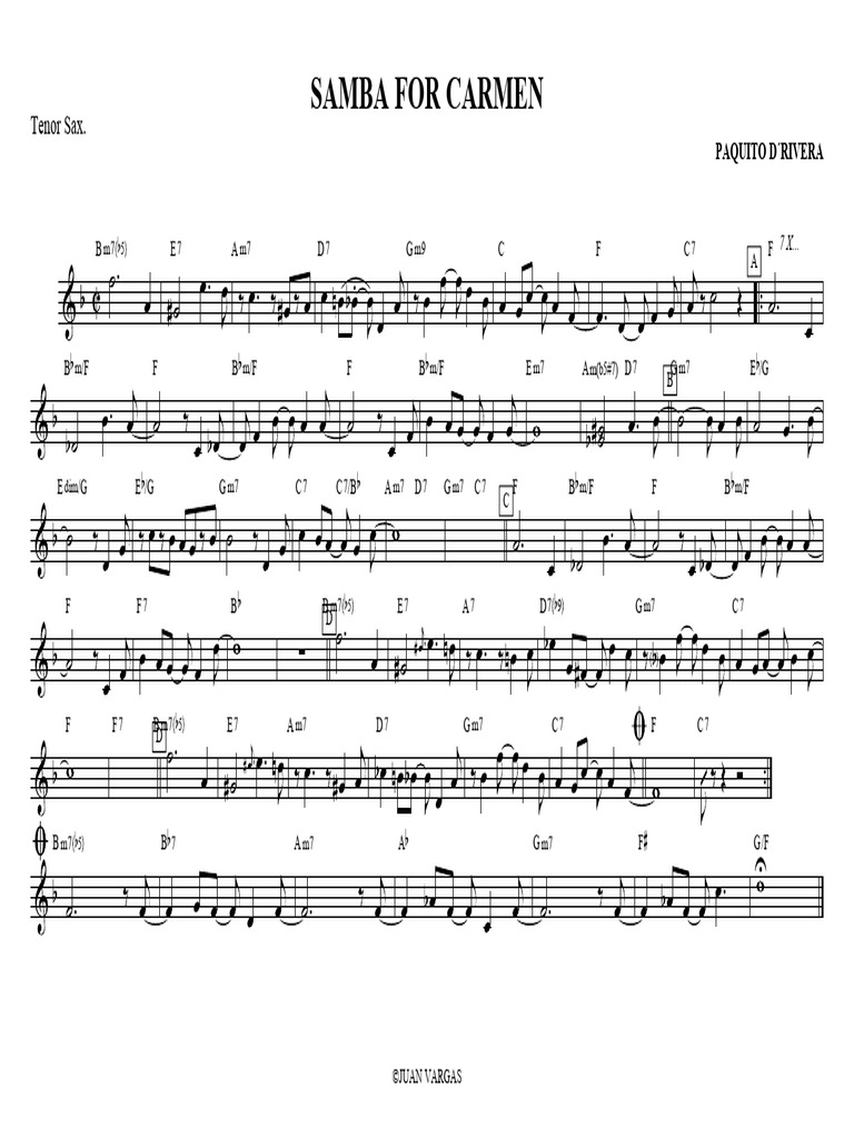 Samba For Carmen - BB | PDF