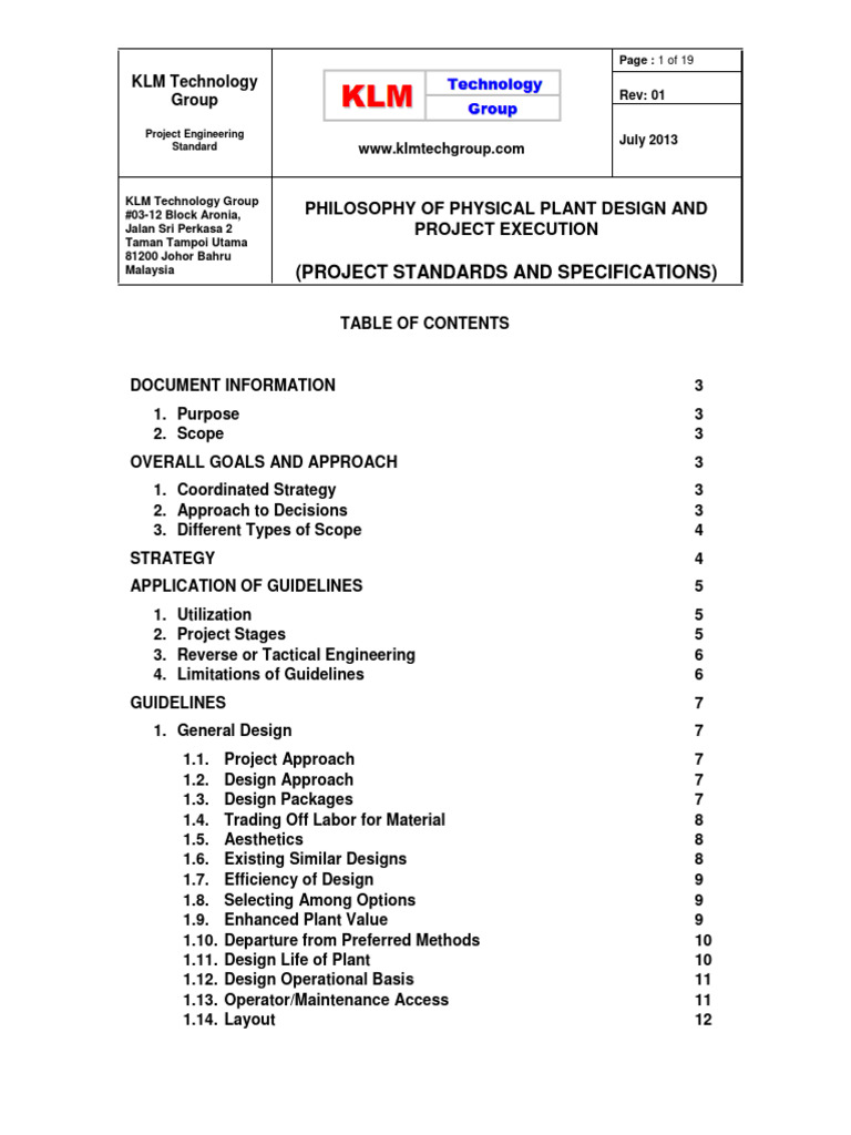 PROJECT STANDARD AND SPECIFICATIONS Plant Design Construction Rev01web ...
