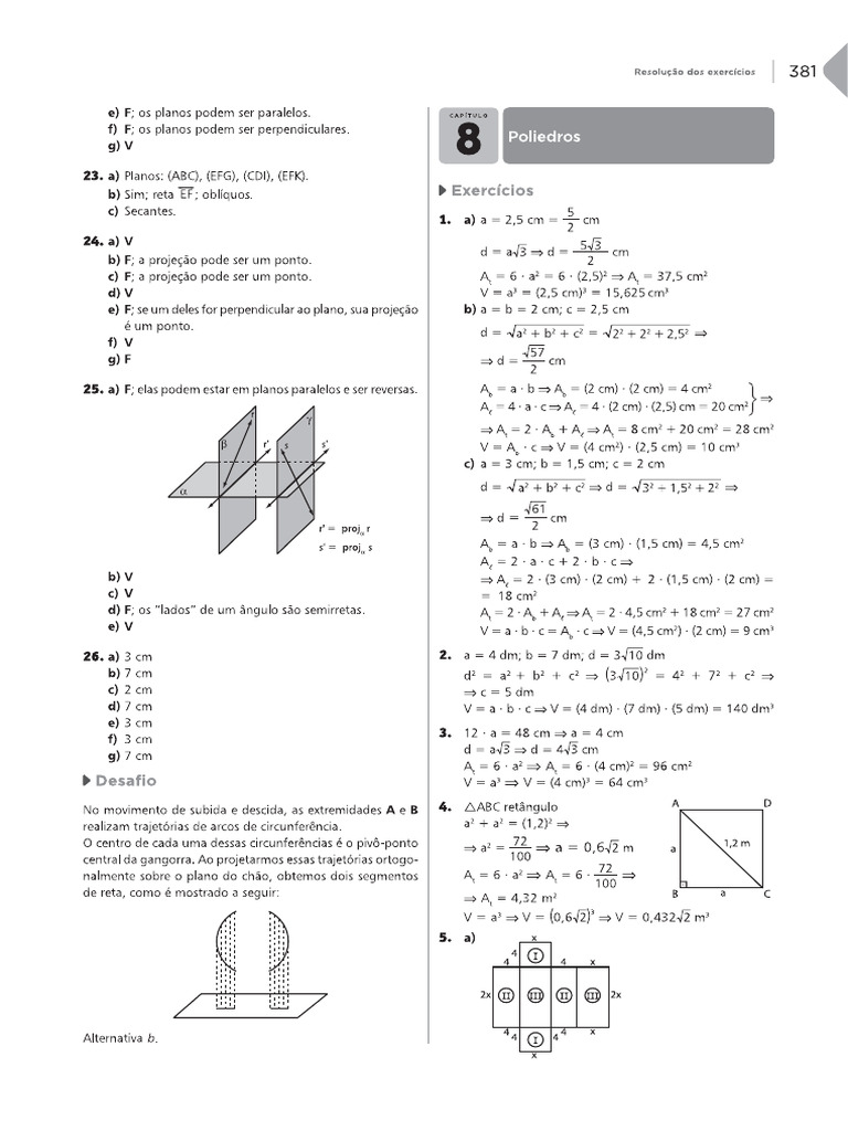 Livro 2o Ano Geometria Espacial Cap 08 Resolução 240517 082423 | PDF Livro 2o Ano Geometria Espacial Cap 08 Resolução 240517 082423 | PDF