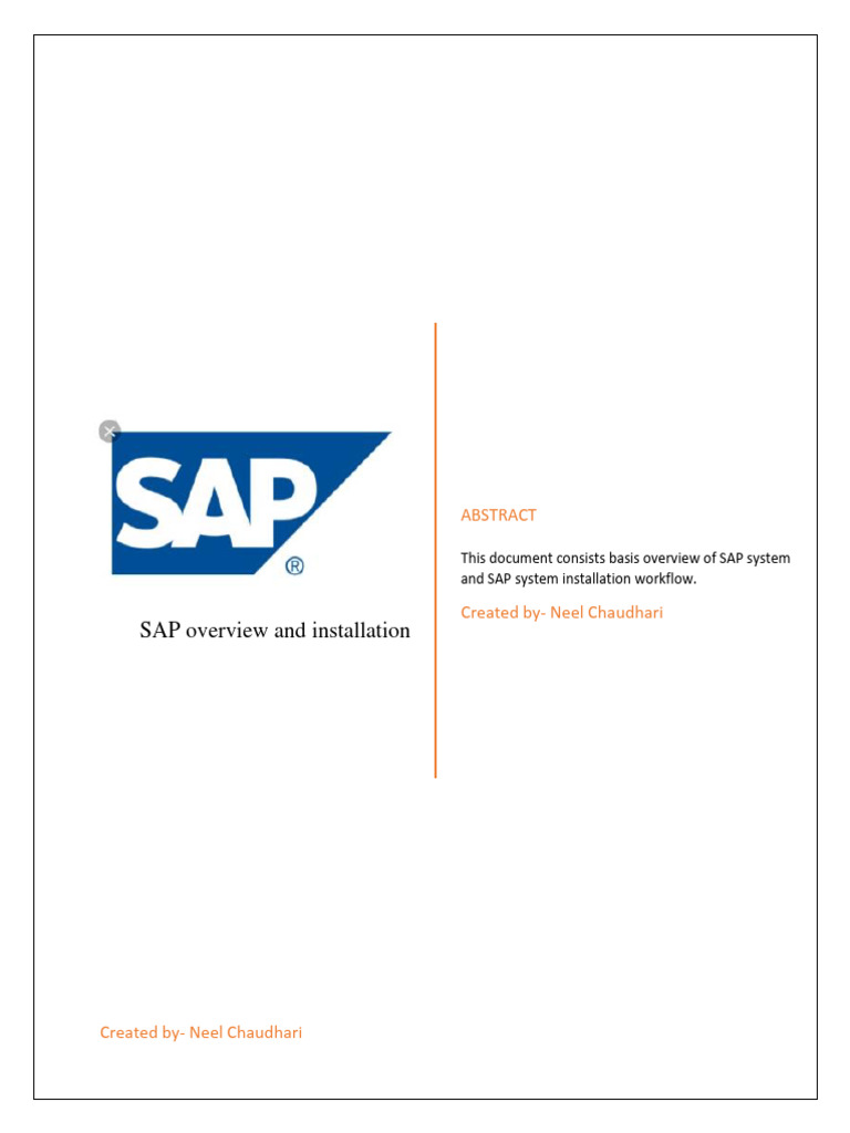 SAP Basis Document | PDF | Databases | Computer Architecture