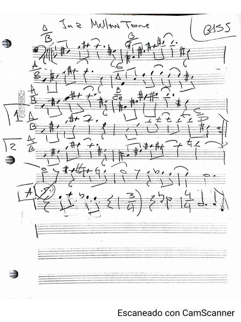 In A Mellow Tone Main y Bass-1 | PDF