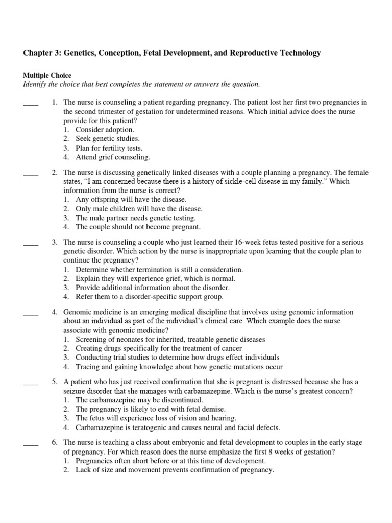 CH 03 | PDF | Infertility | Pregnancy