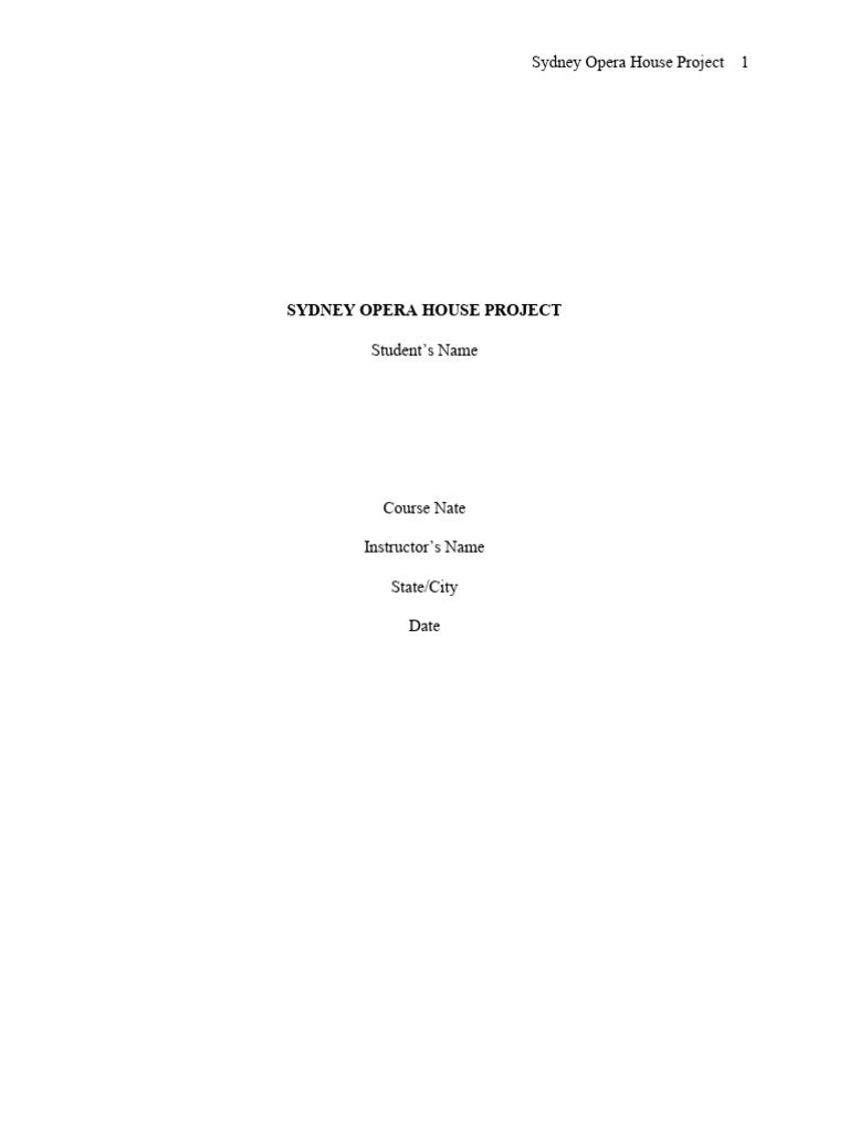 Sydney Opera House Project FINAL | PDF | Tourism | Economies Sydney Opera House Project FINAL | PDF | Tourism | Economies