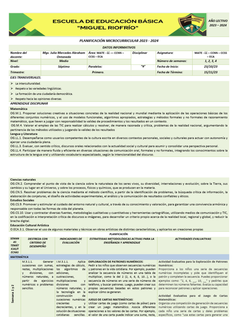 Primer Trimestre Sèptimo B | PDF | Generador eléctrico | Ingenieria Eléctrica
