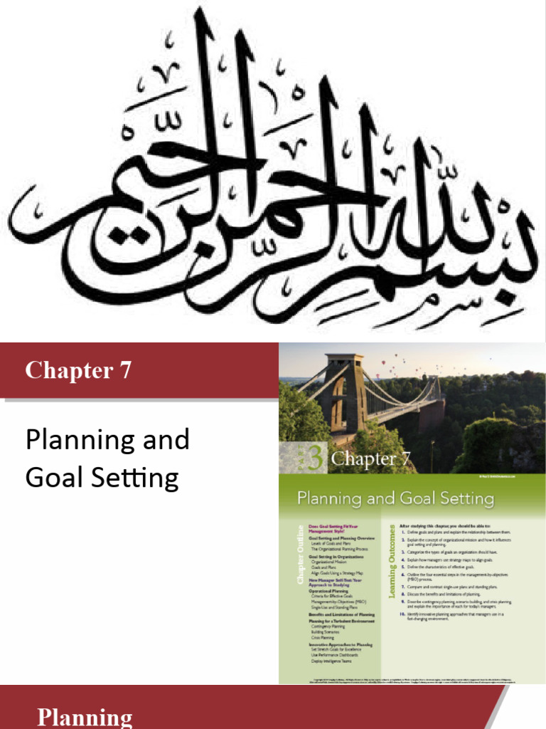 Chapter 7 Planning and Goal Setting | PDF | Goal | Goal Setting