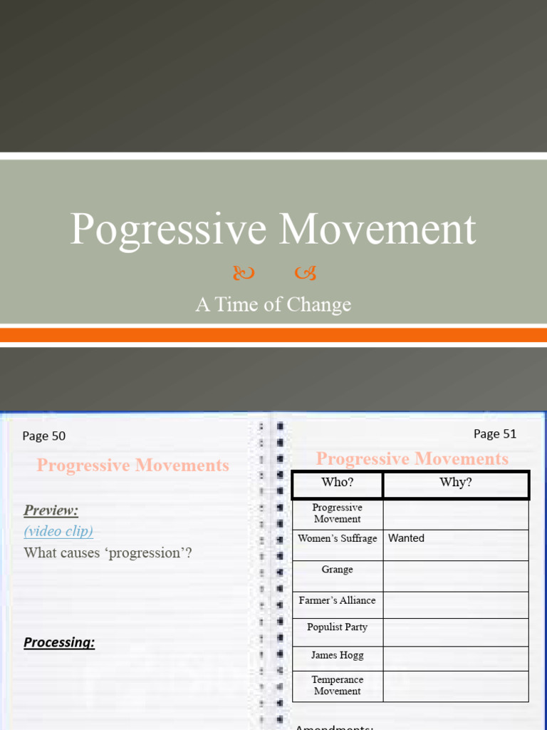 Overview of the Progressive Movement | PDF | Progressive Era ...