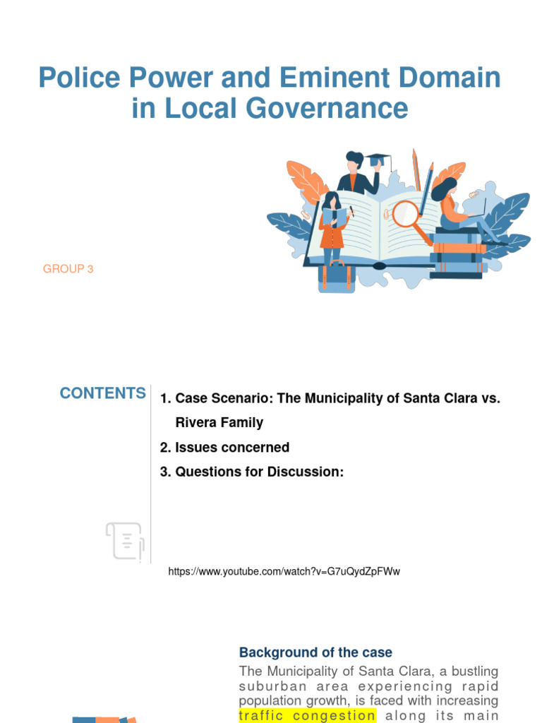 Police Power and Eminent Domain Presentation | PDF | Just Compensation ...