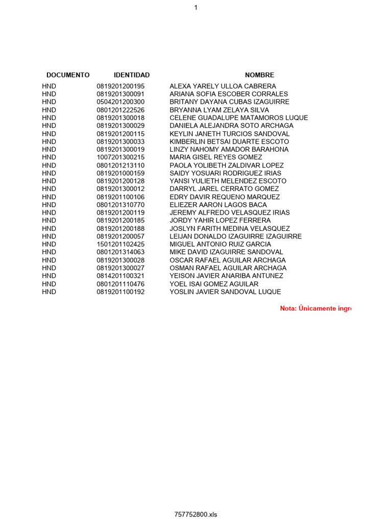 Listado de Estudiantes y Notas | PDF