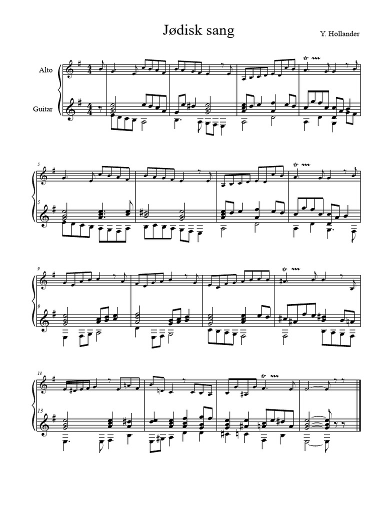 Jødisk Sang-Noder | PDF