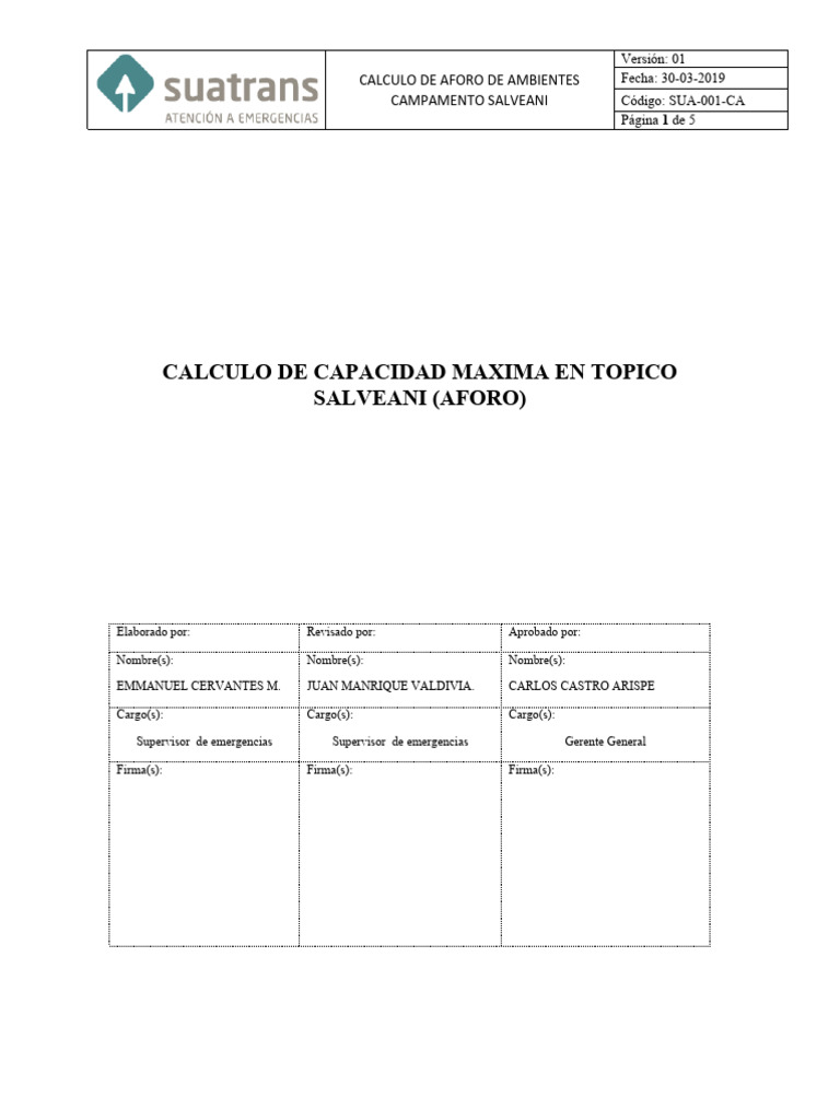 CALCULO DE CAPACIDAD MAXIMA EN TÓPICO SALVIANI feb-2020 | PDF