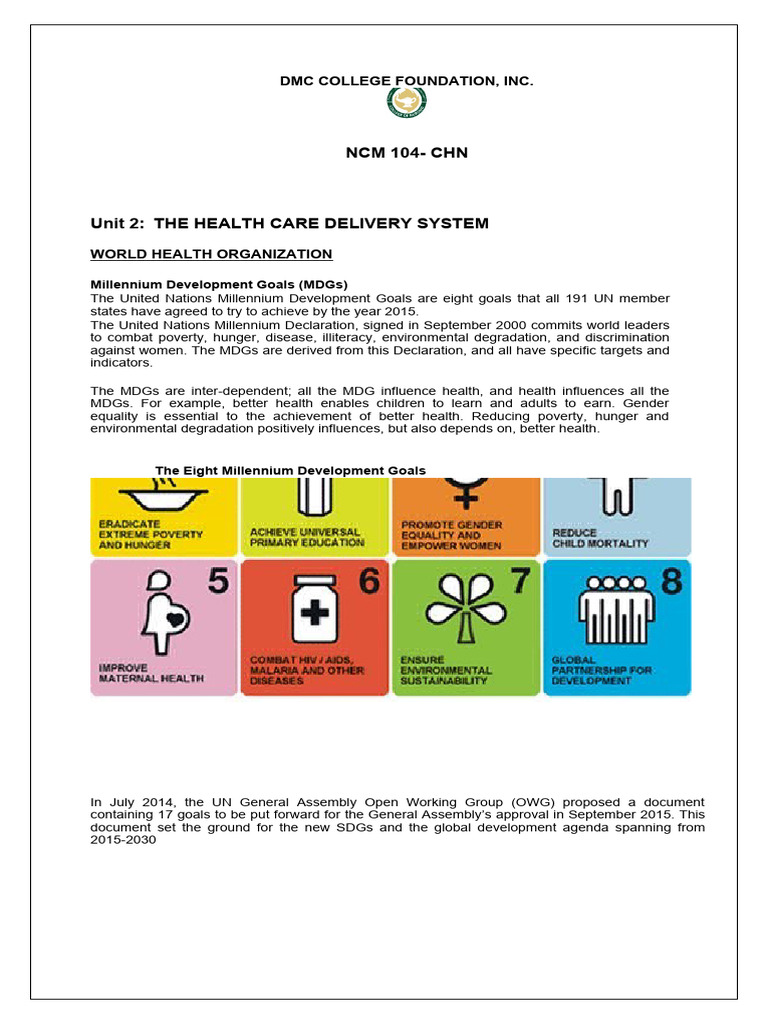 MDG and SDG Handout | PDF | Millennium Development Goals | Sustainability