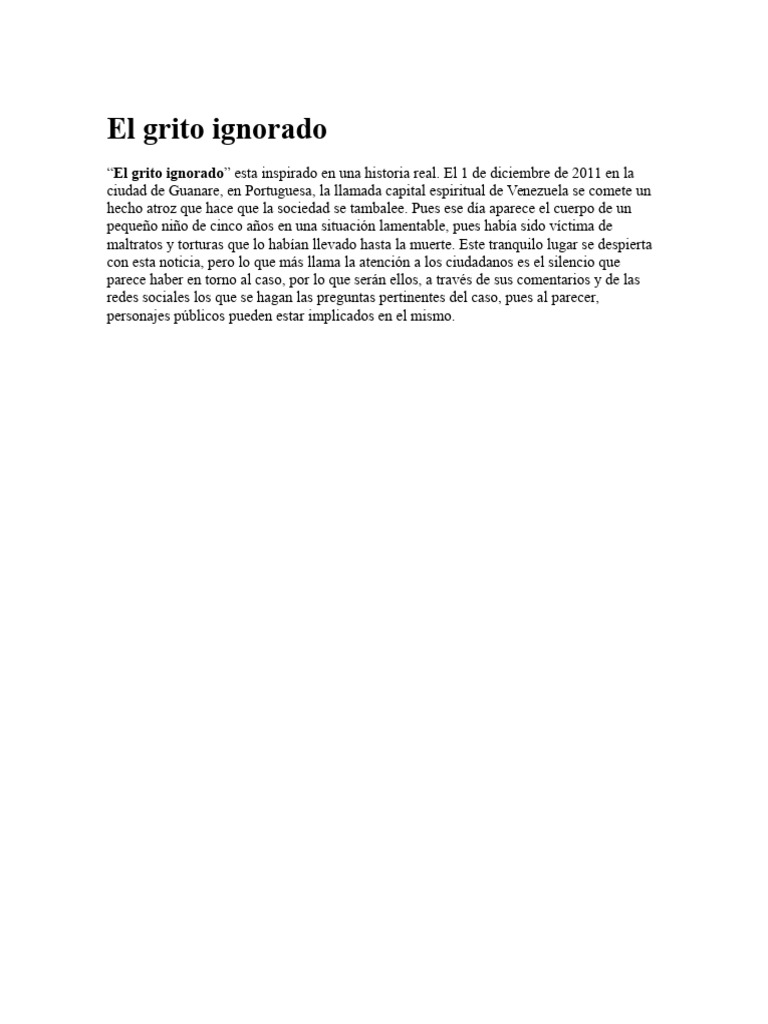 El Grito Ignorado | PDF