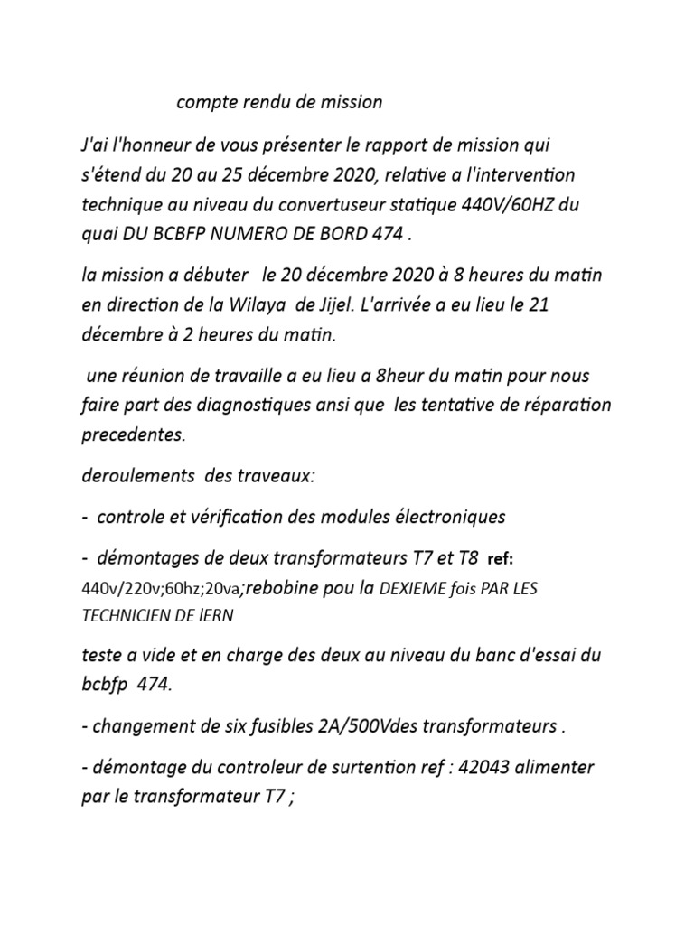 Rapport sur le convertisseur statique | PDF | Technologie et ingénierie