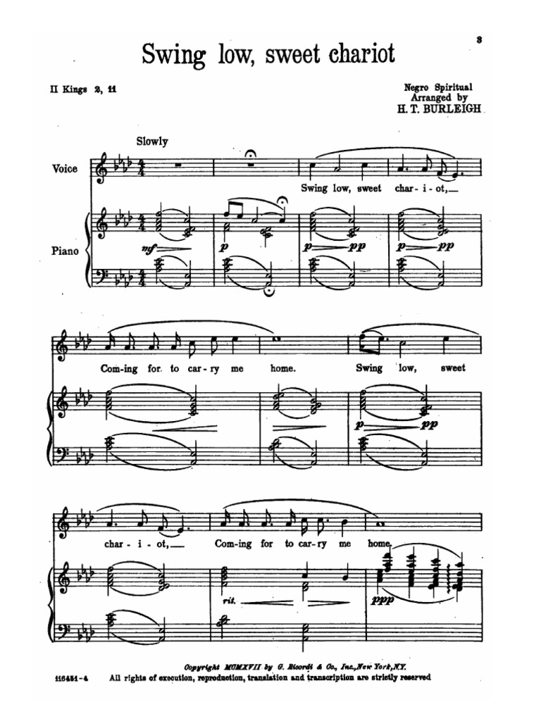 Swing Low Sweet Chariot Pdf