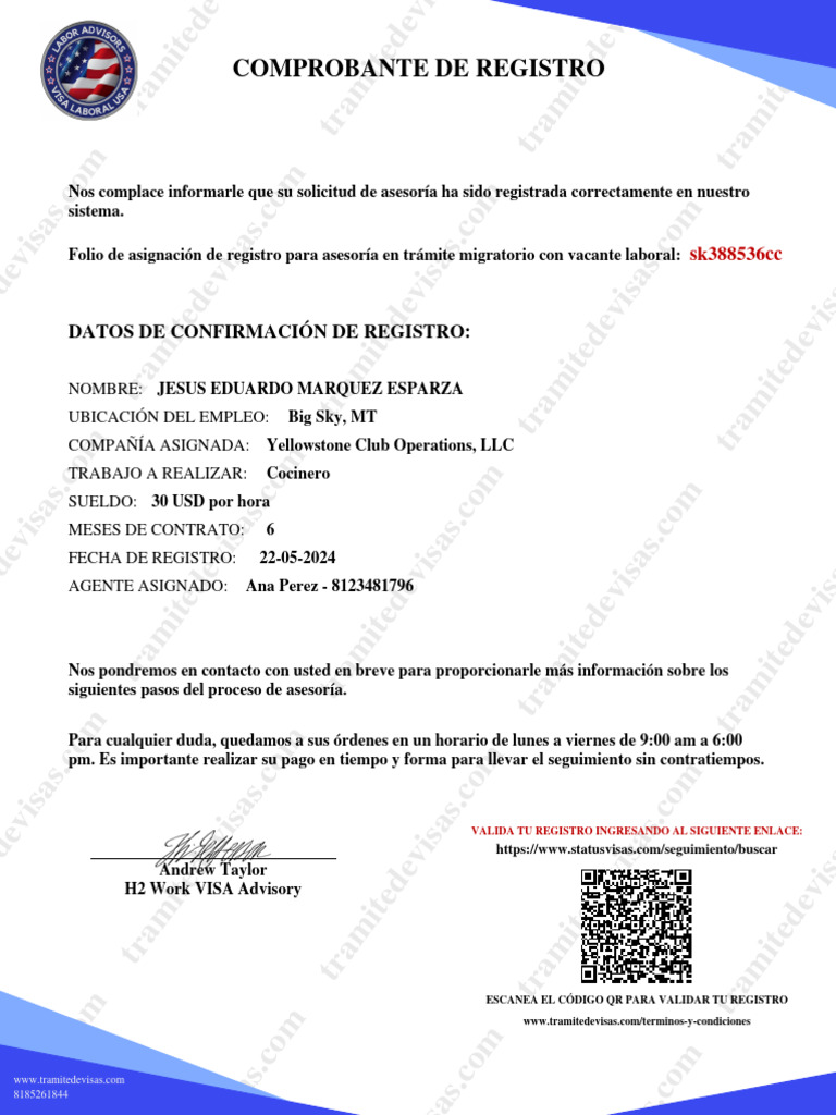 Comprobante Registro Sk388536cc | PDF