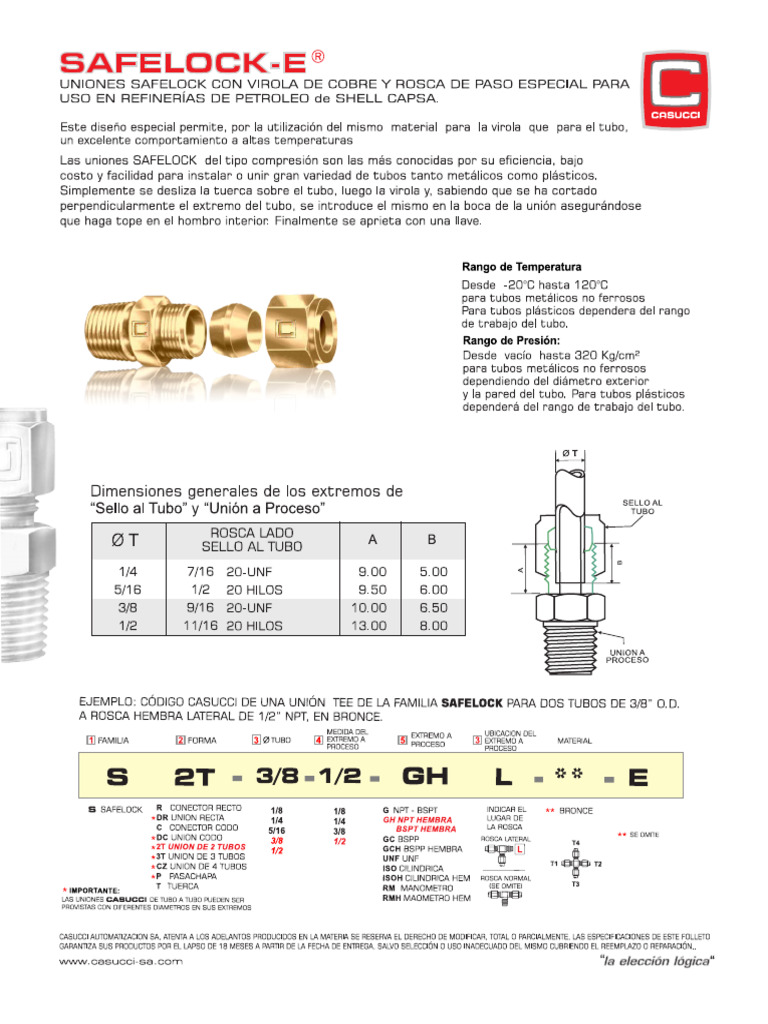 014 01 Tablas Safelock e | PDF
