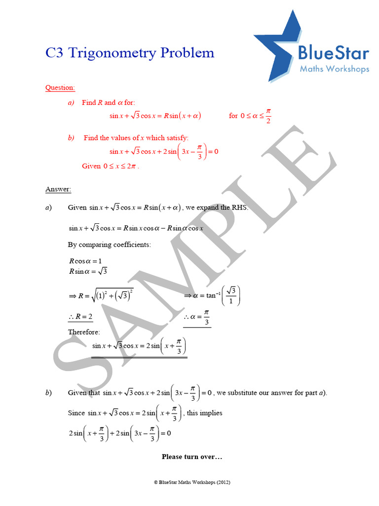 2s4trig problem | PDF | Trigonometric Functions | Algebra