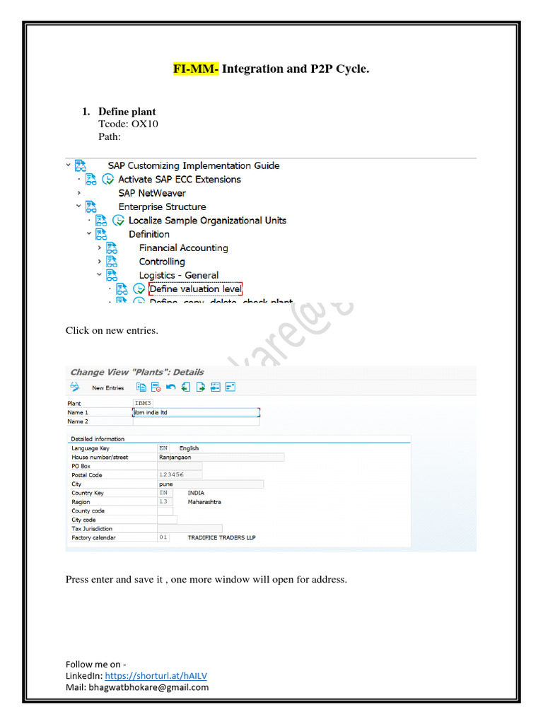 SAP P2P Cycle Configuration Guide | PDF | Business | Computing