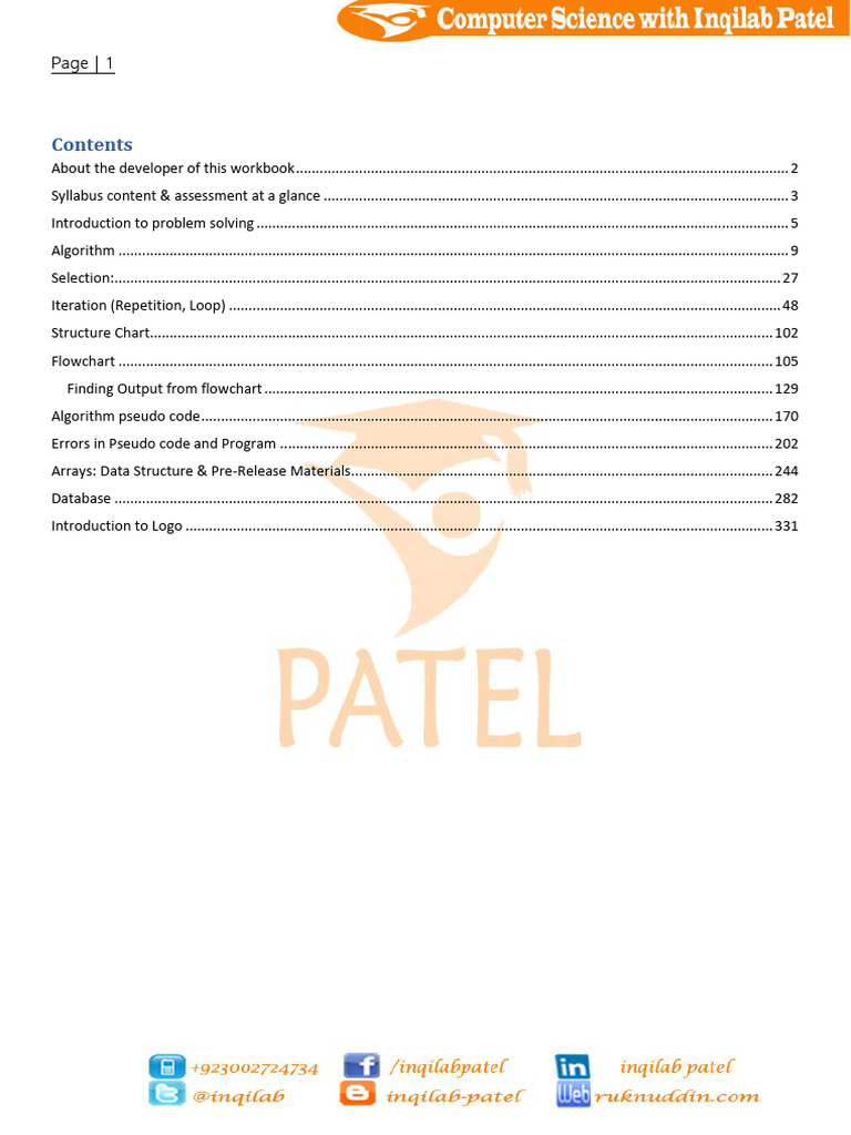Computer Science Problem Solving Workbook | PDF | Data Type | Boolean Data Type