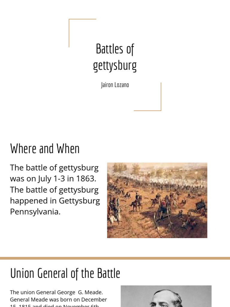 Gettysburg Battle Overview and Impact | PDF