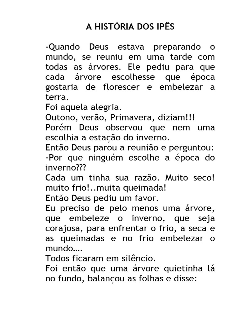 A História Dos Ipês | PDF