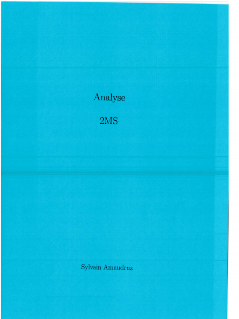 Analyse 2MS A | PDF