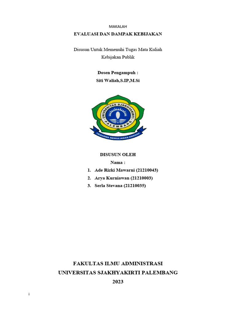 Evaluasi Dampak Kebijakan | PDF | Karier & Perkembangan | Sains & Matematika