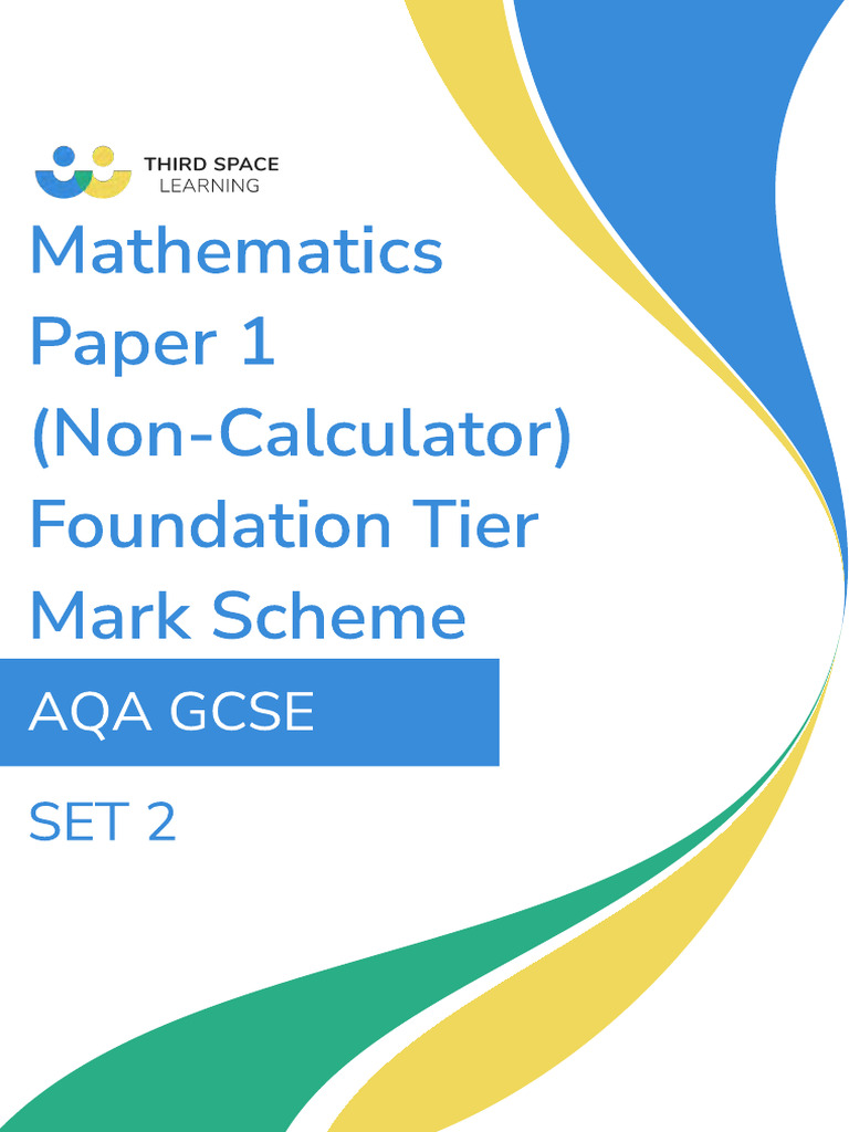 AQA GCSE Maths Paper 1 Mark Scheme | PDF | Mathematics | Arithmetic