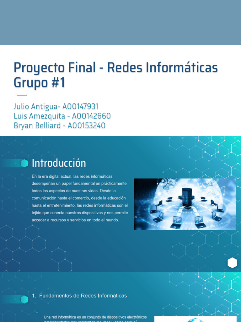Proyecto Final - Redes Informáticas - Grupo #1 | PDF | Red de computadoras | Seguridad