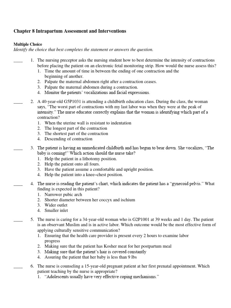 CH 08 | PDF | Childbirth | Pregnancy