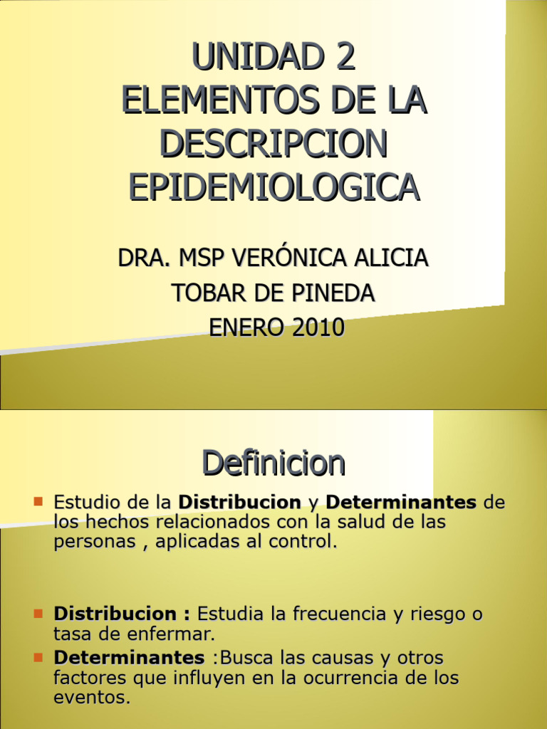 Variables Epidemiologicas Lugar, Tiempo y Persona | PDF | Epidemiología ...