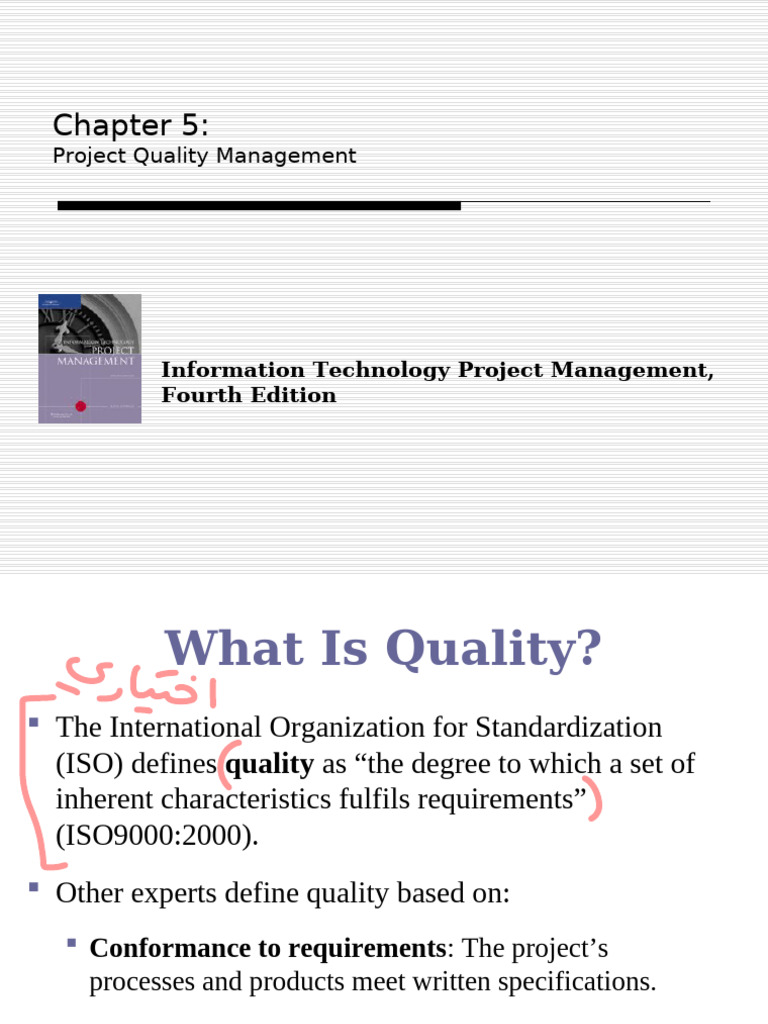 Ch05 Project Quality Management | PDF | Project Management | Quality ...