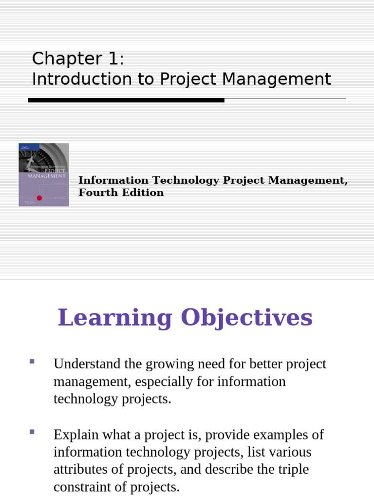 Ch01 Introduction To Project Management | PDF | Project Management | Information