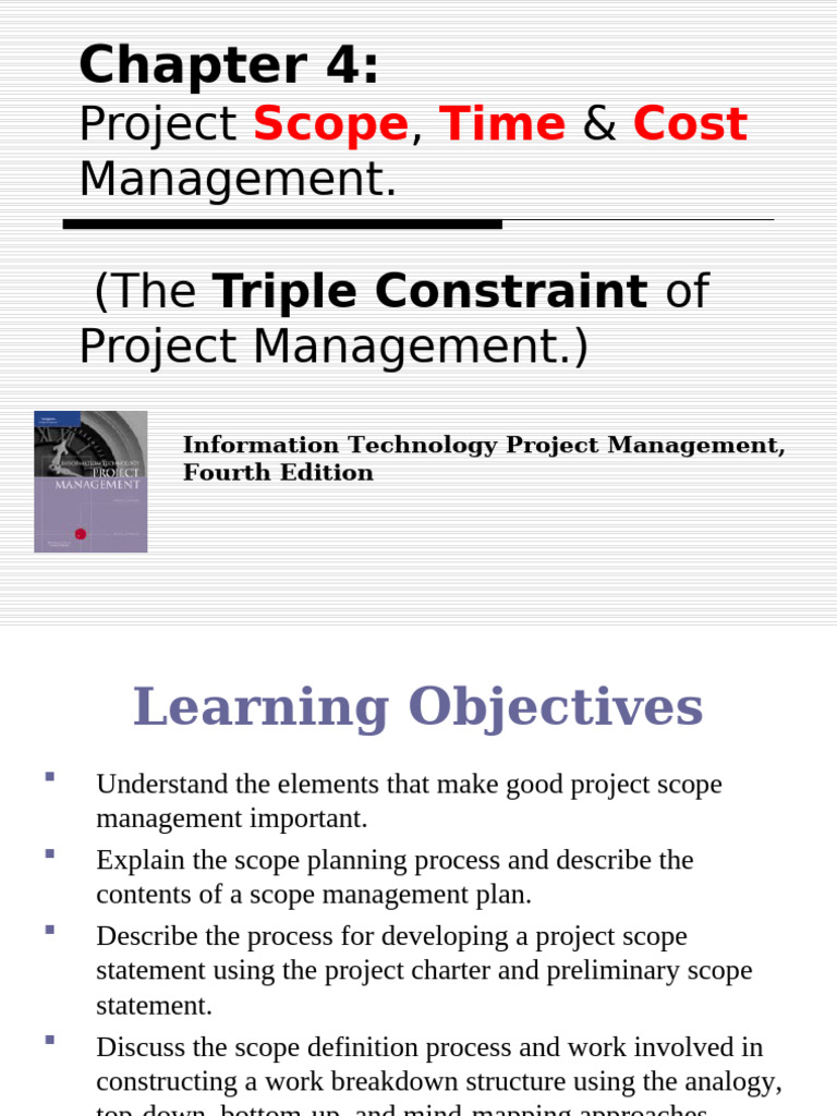 Ch04 Project Scope, Time and Cost Management | PDF | Project Management | Computing