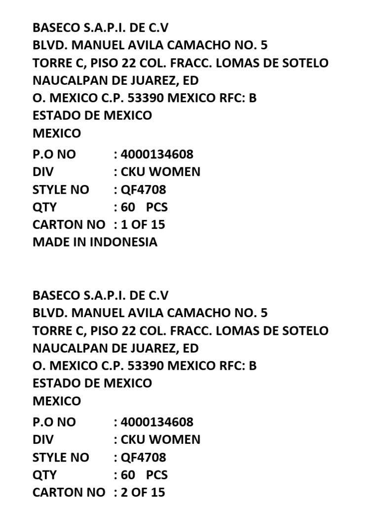 SHIPPING MARKS - MEXICO (AutoRecovered) | PDF