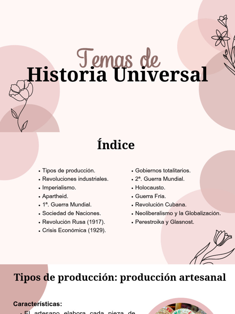 Temas de Historia Universal | PDF | Guerra Fría | Primera Guerra Mundial