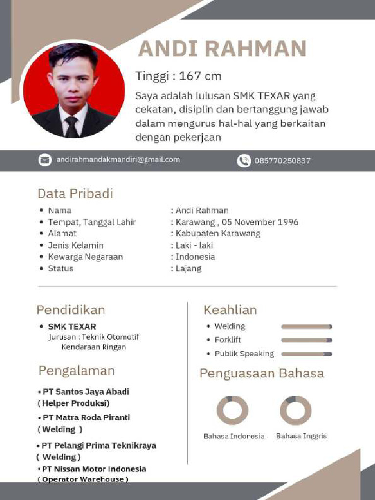 CV+Berkas - Andi Rahman | PDF