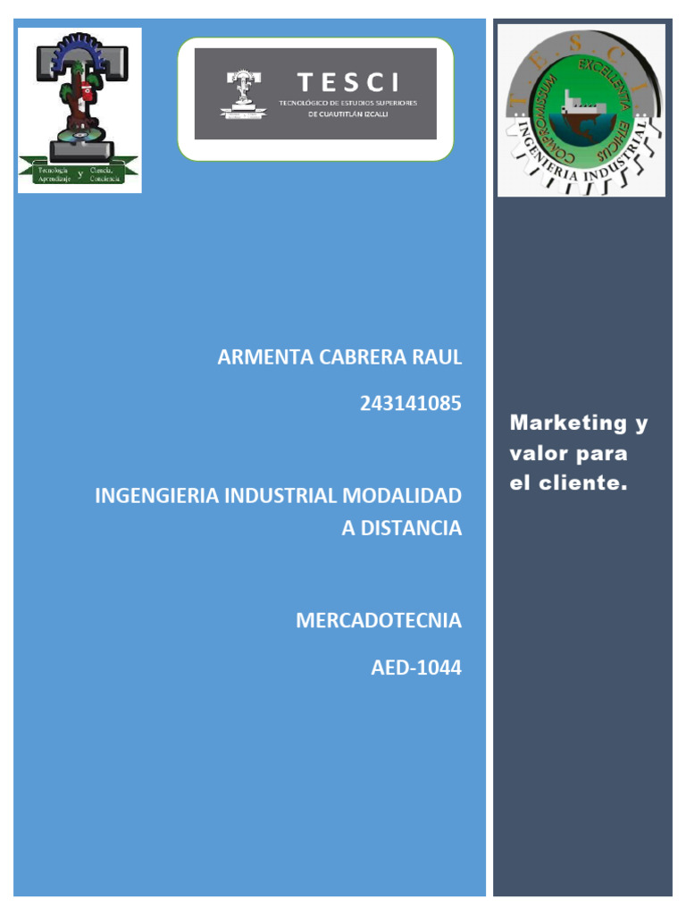 SEMANA 1 Merca | PDF | Marketing | Cadena de valor
