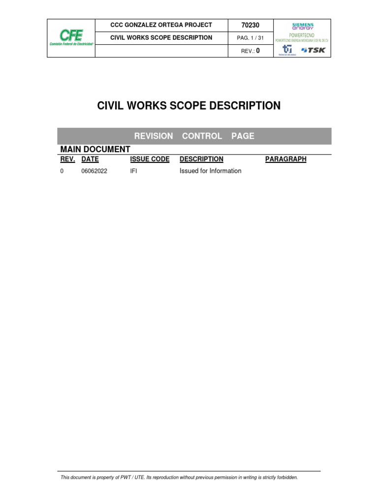 70230-González Ortega Civil Works BoQ Description - Rev.0 | PDF ...